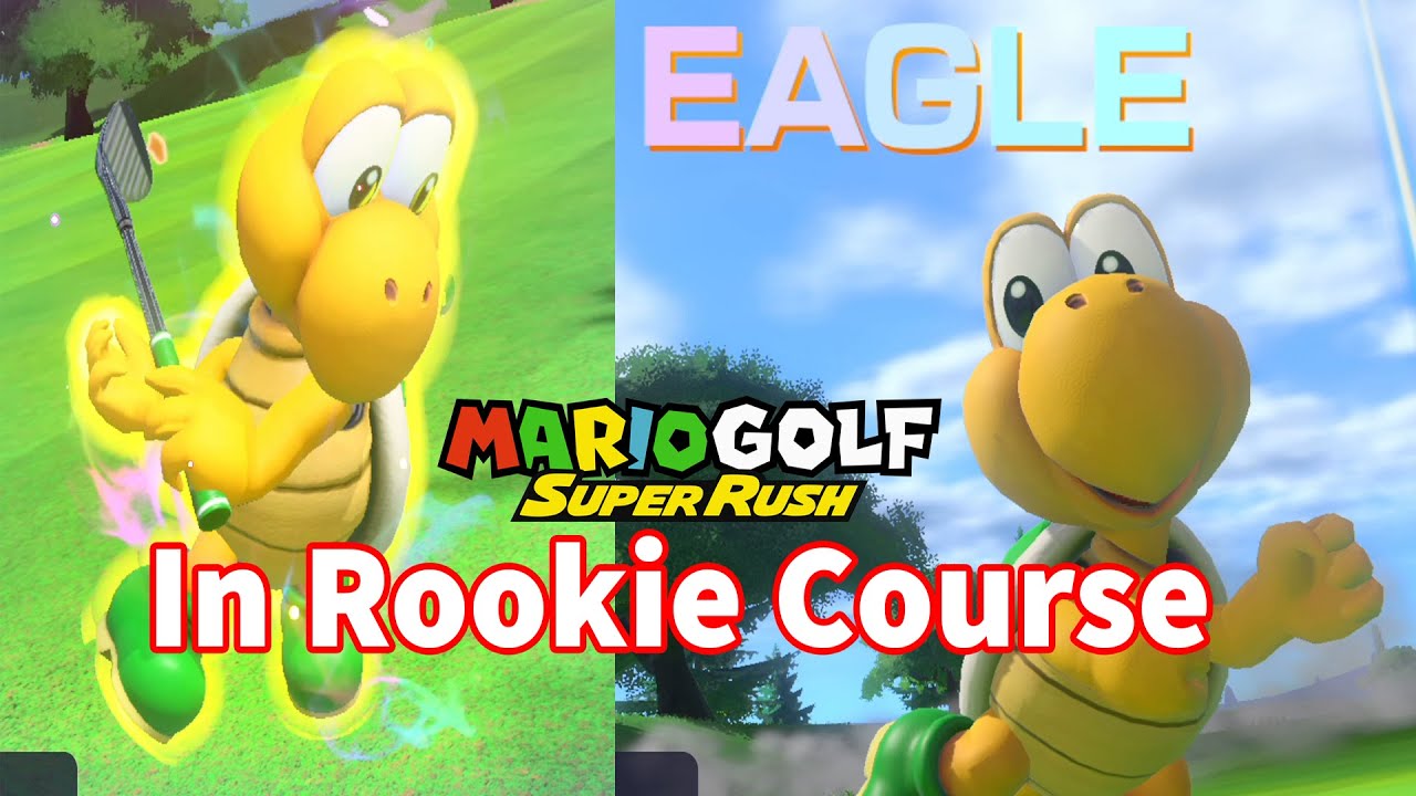 Mario Golf Super Rush - Koopa vs Bowser vs Yoshi vs Bowser Jr in Rookie ...