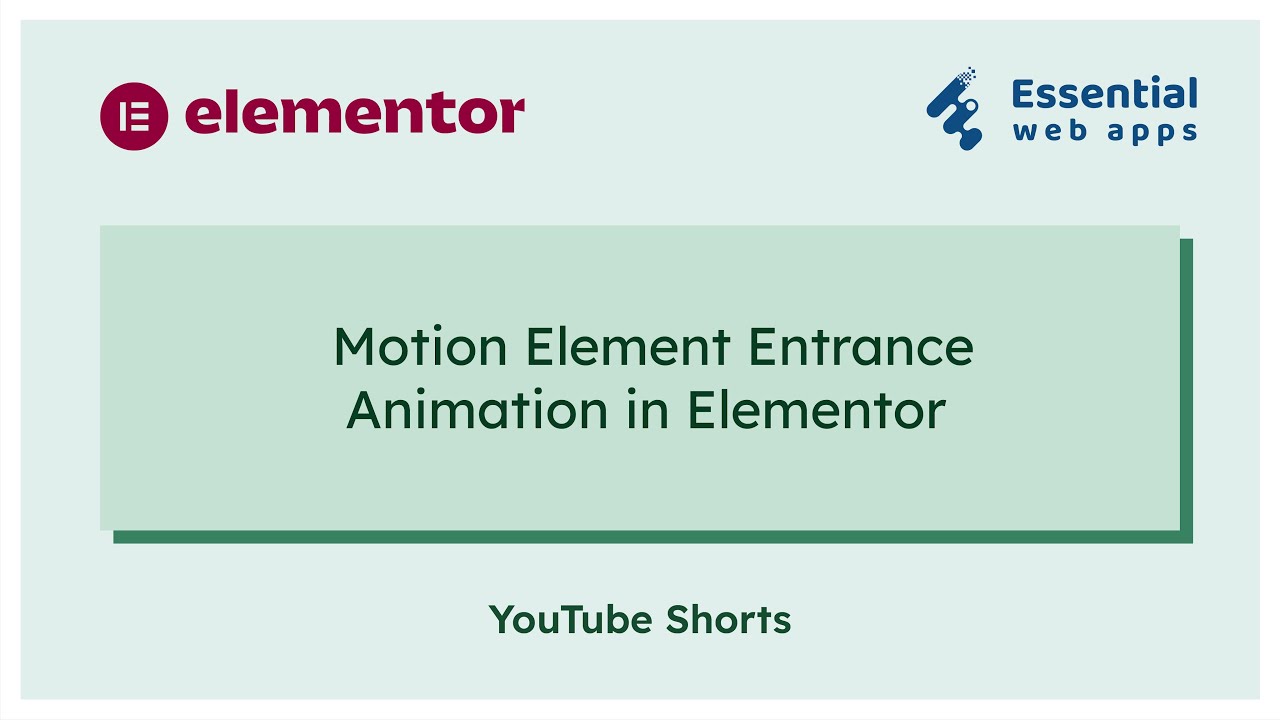 Elementor Animation - Elementor Motion Effects & Animation - Elementor ...