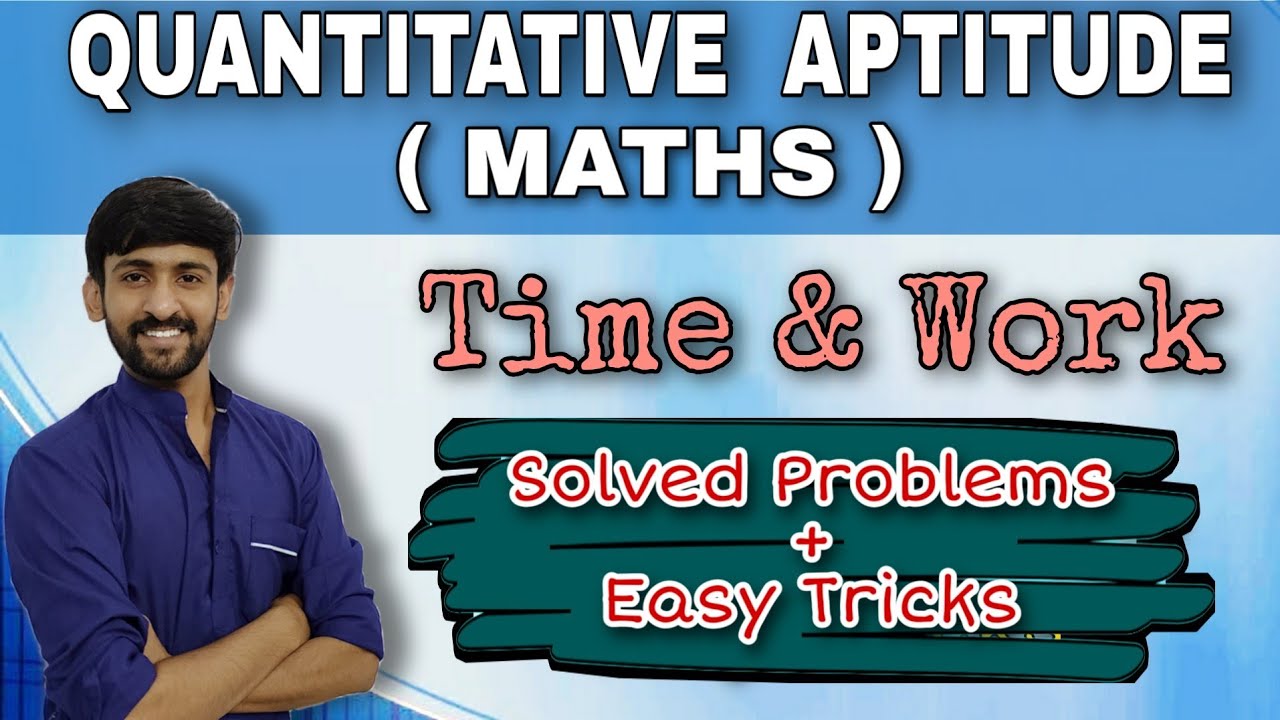 Time & Work | Quantitative Aptitude | Maths | Learn From Home | - YouTube