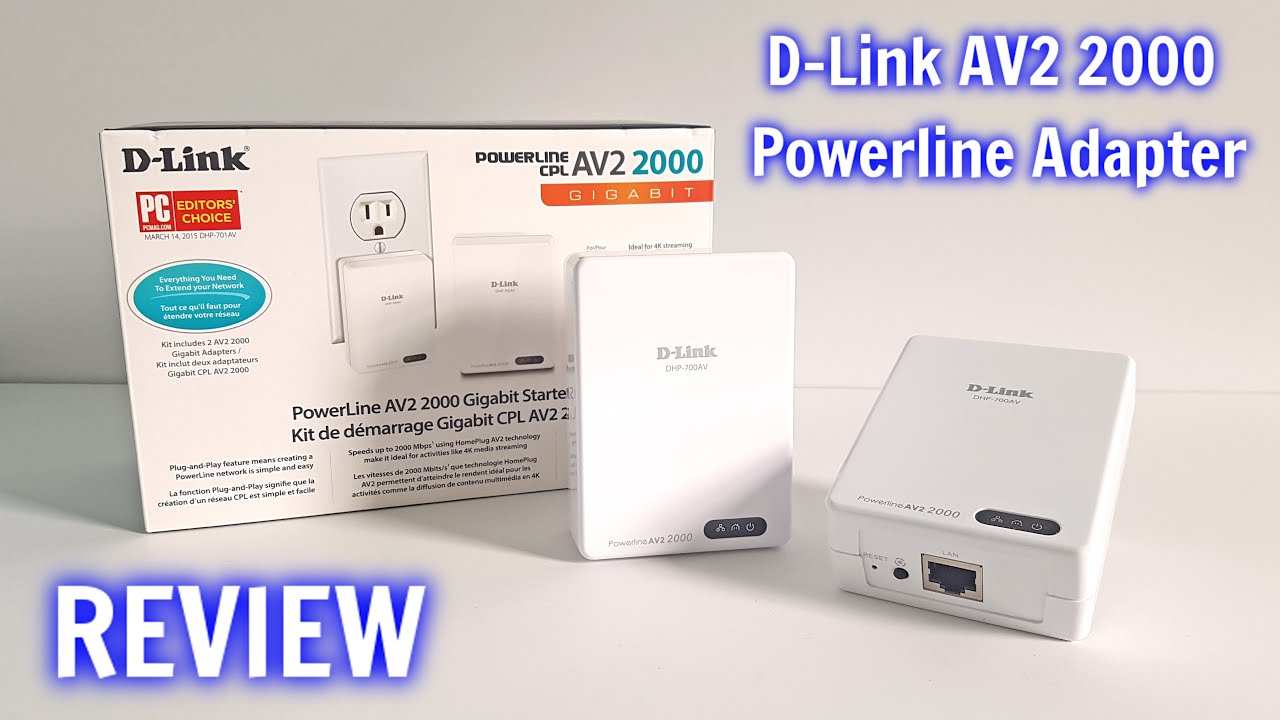 D-Link AV2 2000 Powerline Internet Adapters REVIEW - YouTube