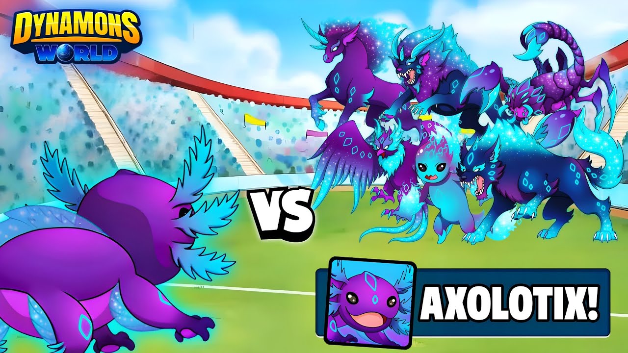 Axolotix Vs All Spirit Type Dynamons😈 || In Dynamons World Best Spirit ...