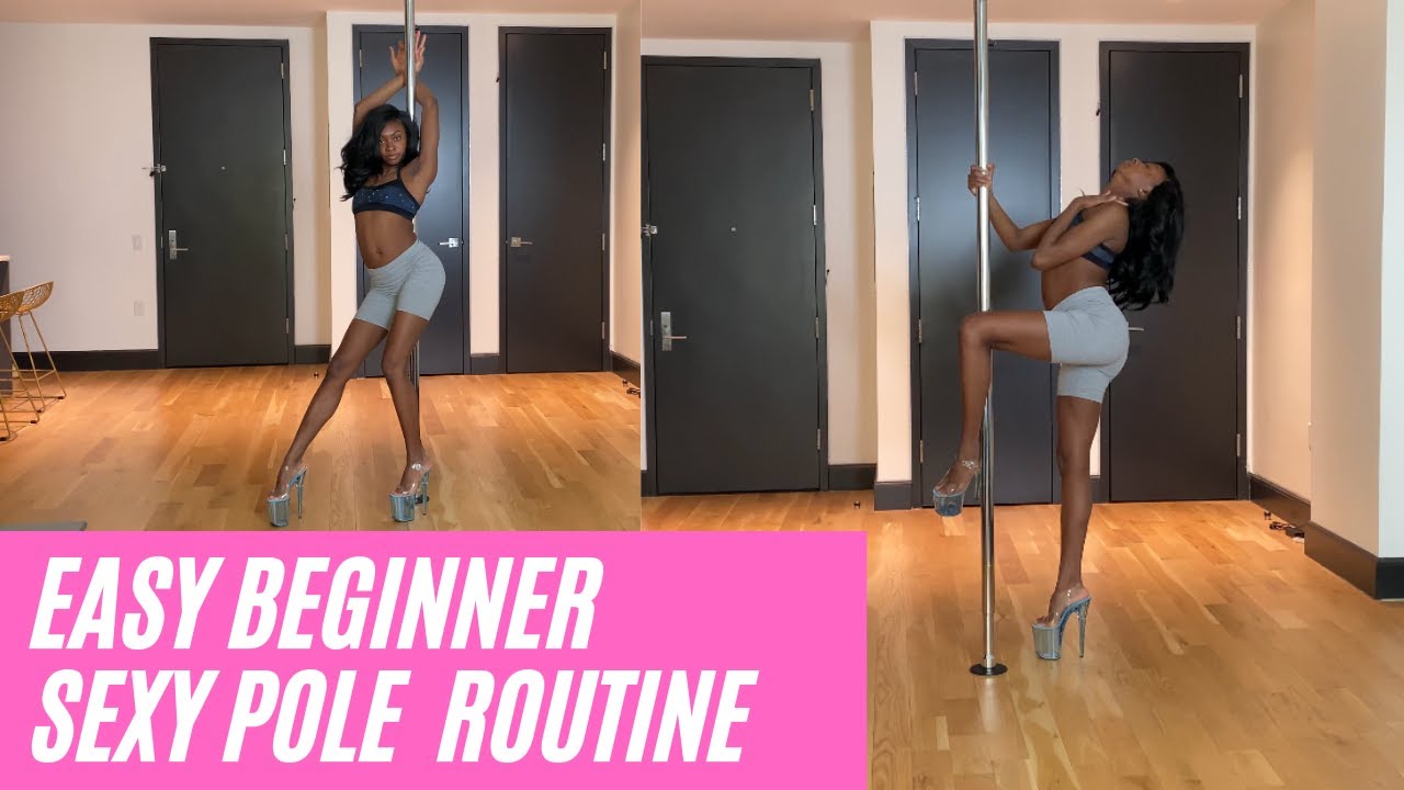 Easy Beginner Sexy Pole Routine - YouTube