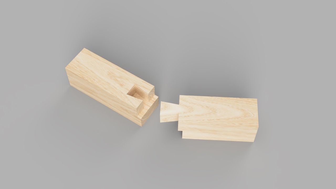 Fusion 360 Wood Joists 1 - Splice 01 Stepped dovetailed splice - YouTube