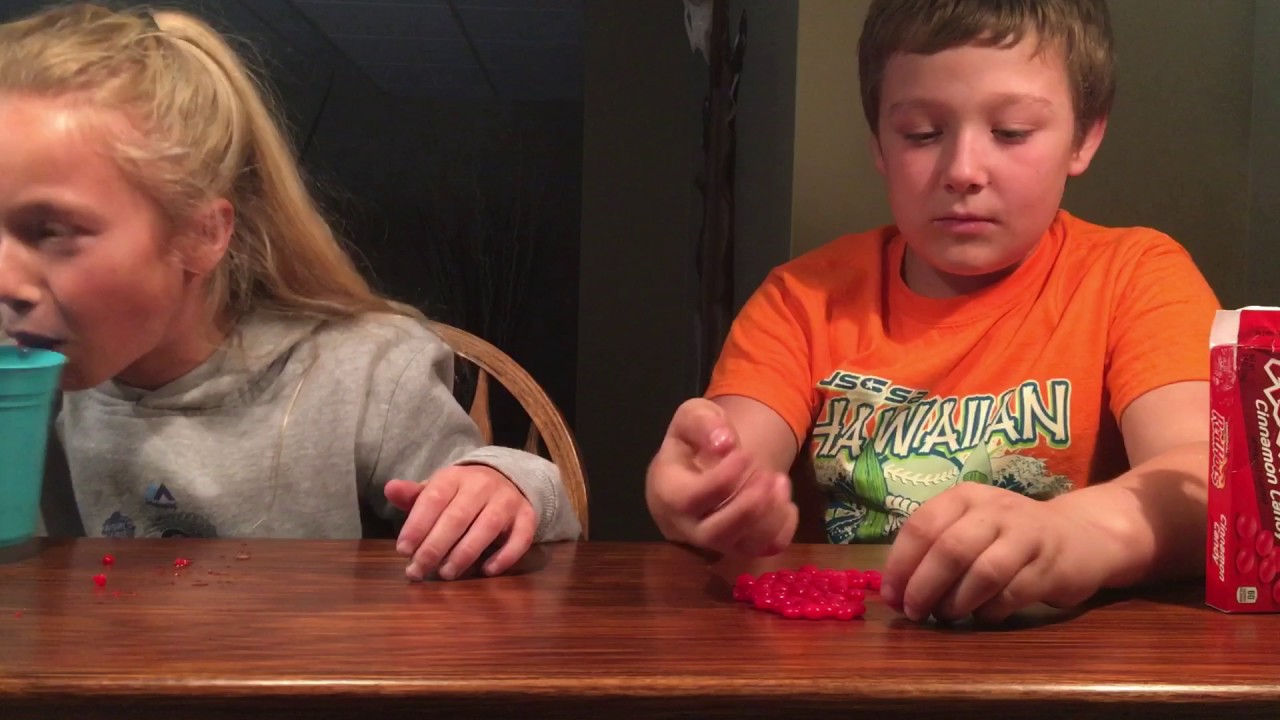 Red hot candy challenge - YouTube