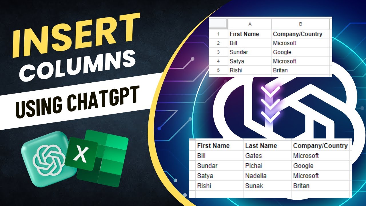 Secret Excel Hack: Insert ANY Column in Seconds with ChatGPT AI 🔥 ...