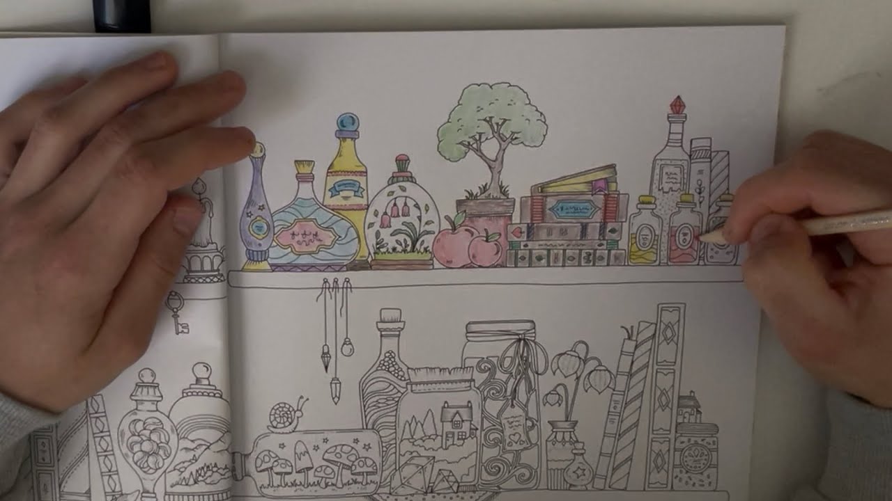 ASMR - I color duh book (drawing/tracing) - YouTube