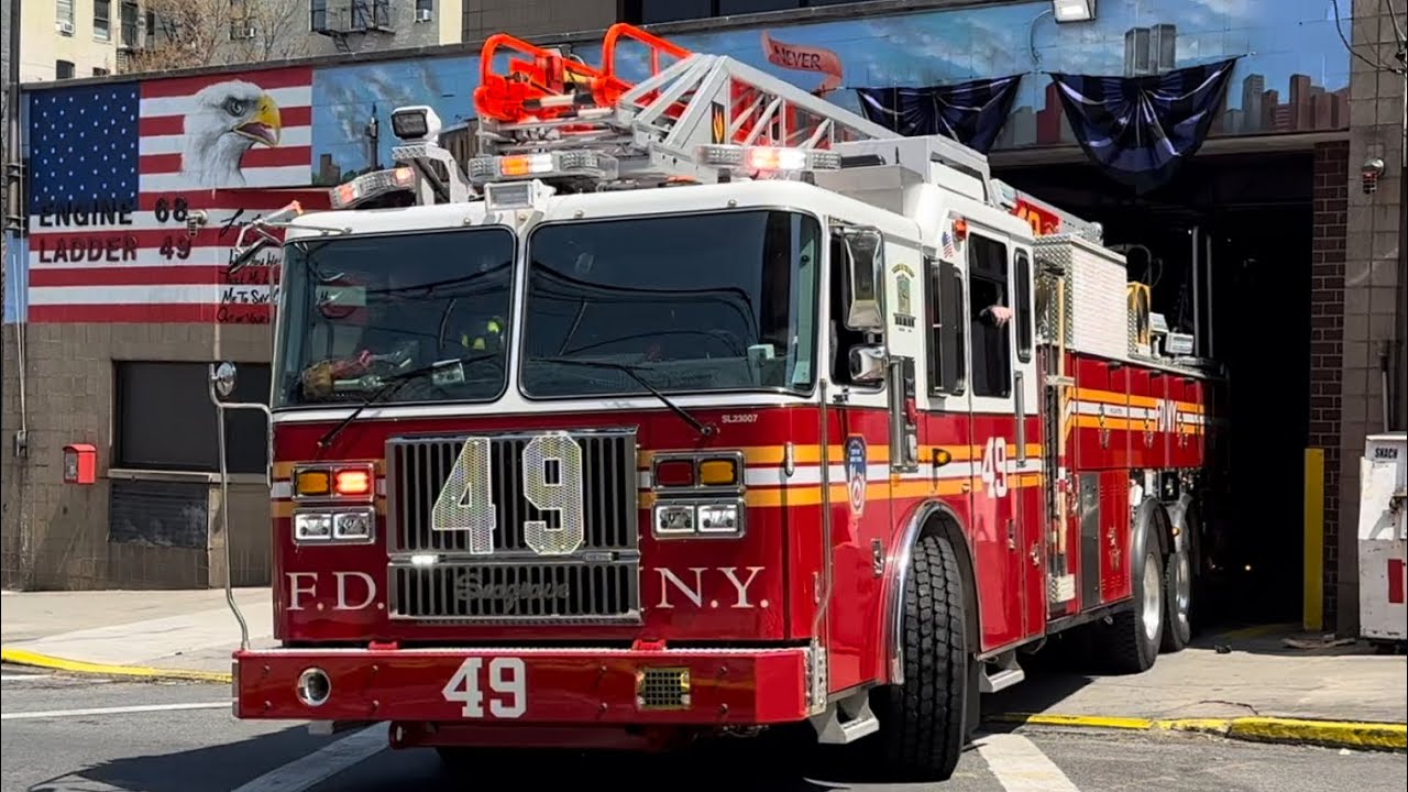 FDNY Engine 68 & *NEW* Ladder 49 Responding - YouTube