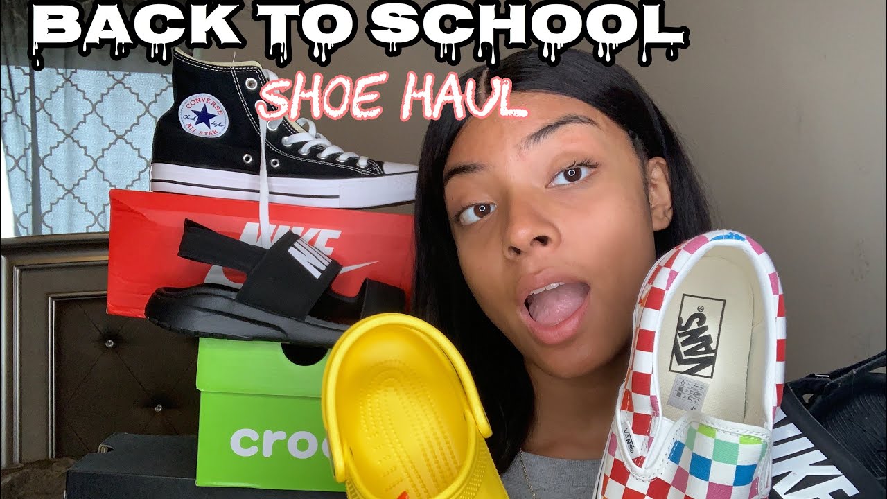 BACK TO SCHOOL SHOE HAUL 2019 - YouTube