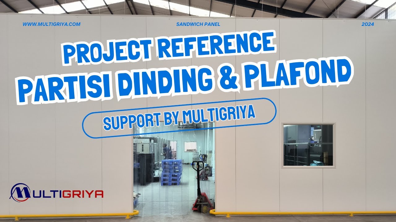 Sandwich Panel Dinding dan Plafond Partisi Pabrik - YouTube
