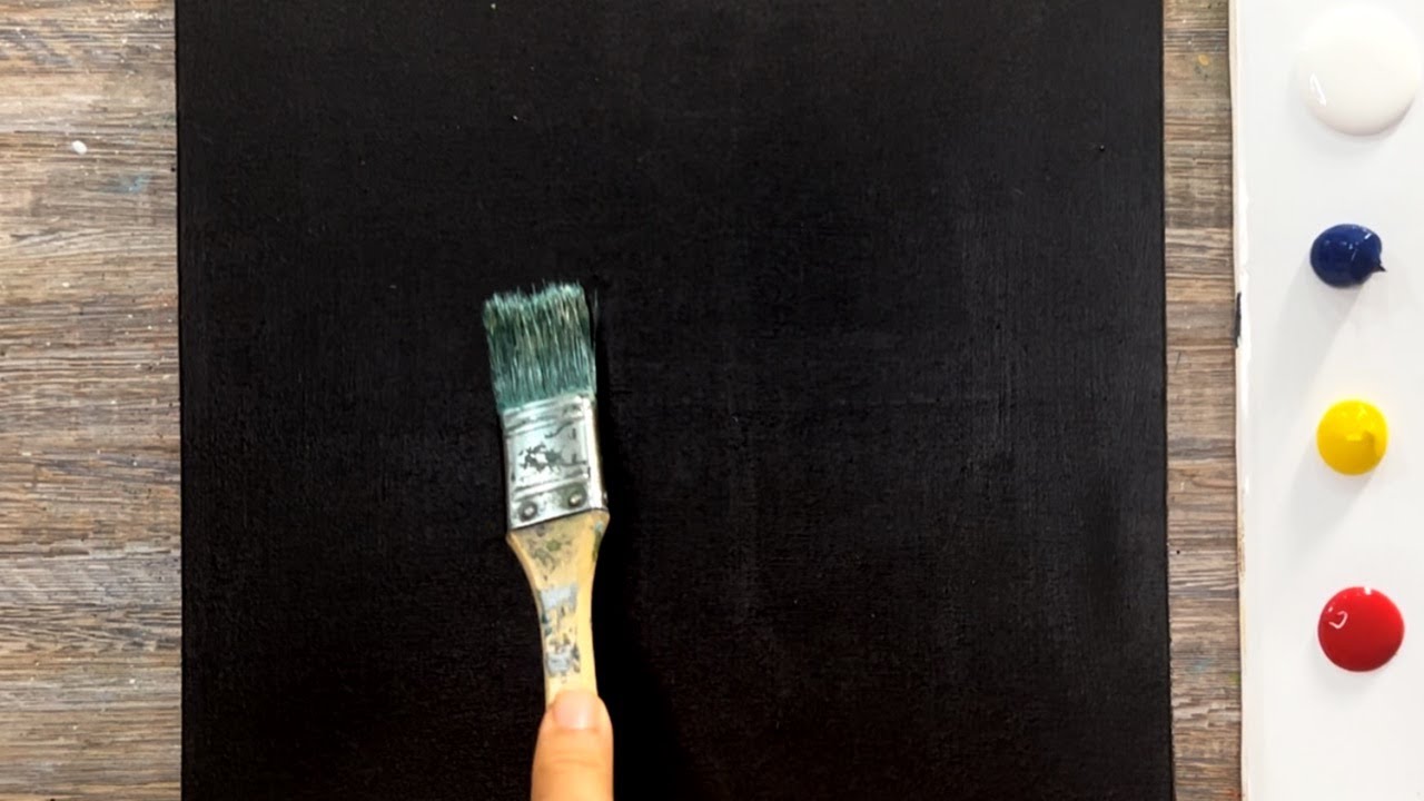 Landscape painting idea on black canvas | Acrylic painting for ...