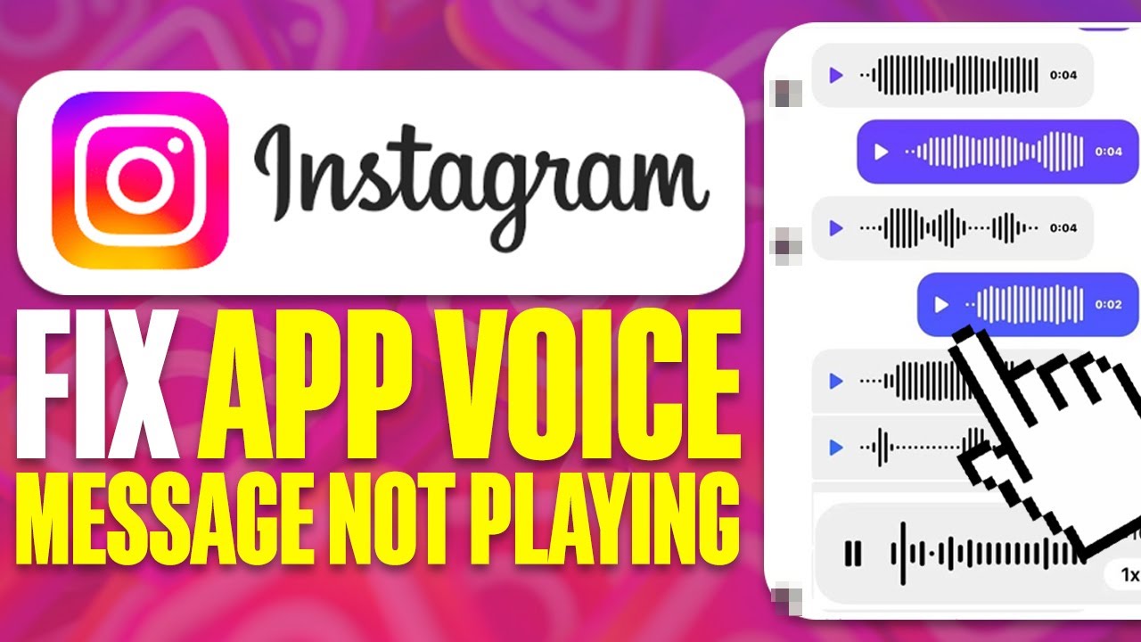 Instagram App Voice Message Not Playing (FIX) (2024) - YouTube