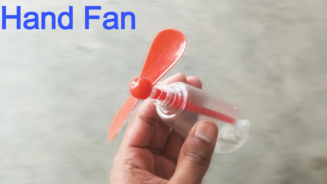 How To Make a Plastic Bottle Hand Fan | Diy Plastic Bottle Hand Fan ...