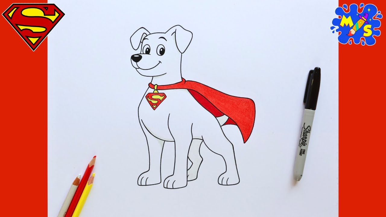 How to Draw Krypto the Superdog | Easy Step-by-Step Drawing Tutorial ...