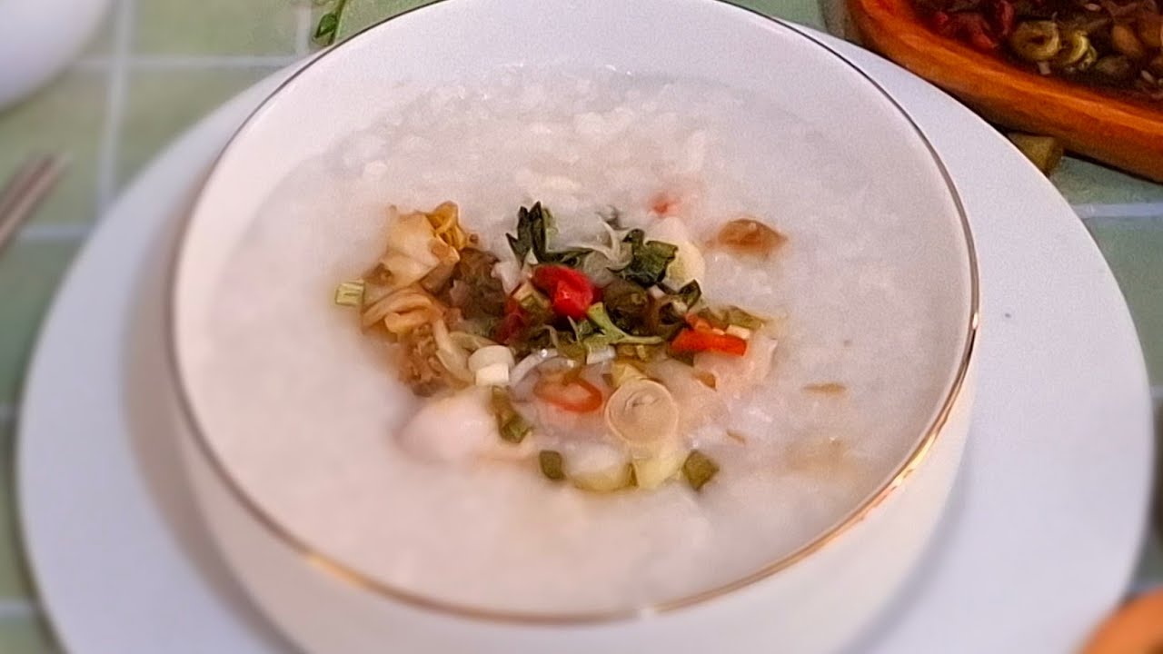 BUBUR ALA CHINESE. Chicken Chongee / Cok (Cantonese Porridge) - YouTube