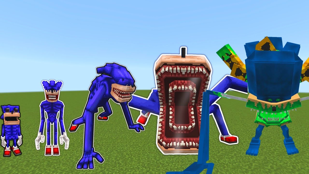 Evolution of Shin Sonic Tapes Addon Update in Minecraft PE - YouTube