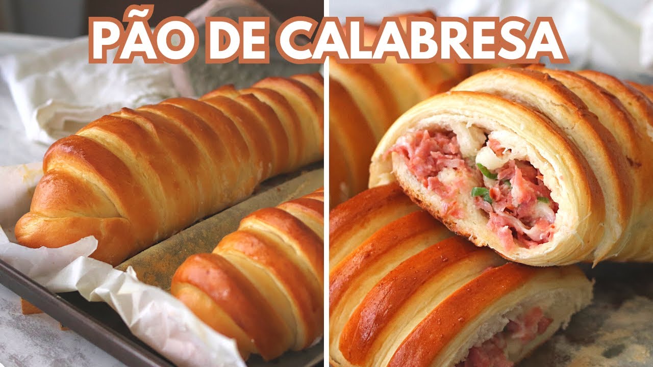 PÃO DE CALABRESA DELICIOSO | SALGADO DE CALABRESA COM QUEIJO | Day ...