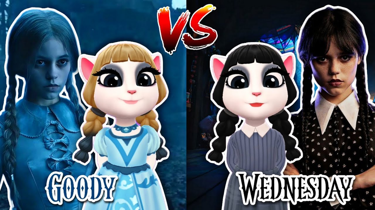 My Talking Angela 2 / Angela Vs Goody Addams Vs Wednesday Addams 🖤/ New ...