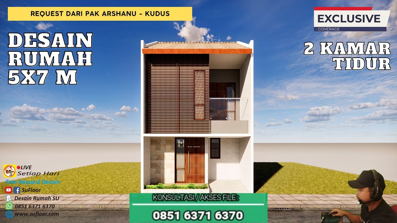 Desain Rumah Minimalis Request dari PAK ARSHANU - KUDUS, dgn Luas Lahan ...