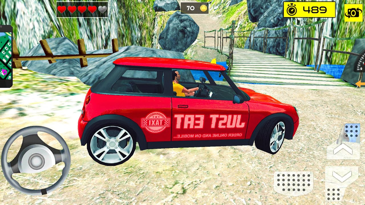 Offroad Mini Taxi Sim Driving Simulator Games - Realistic Superb Red ...