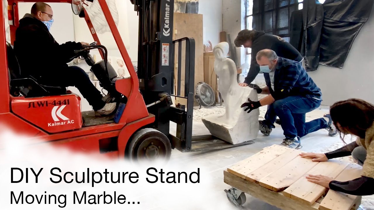 DIY Sculpture Stand for Moving Marble // Modern Athena Sculpture - YouTube