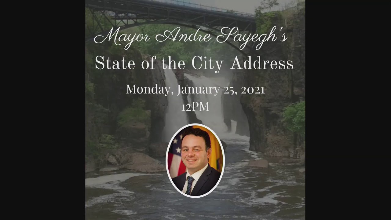 Paterson NJ - January 25 2021 - Mayor Andre Sayegh's State of the City ...