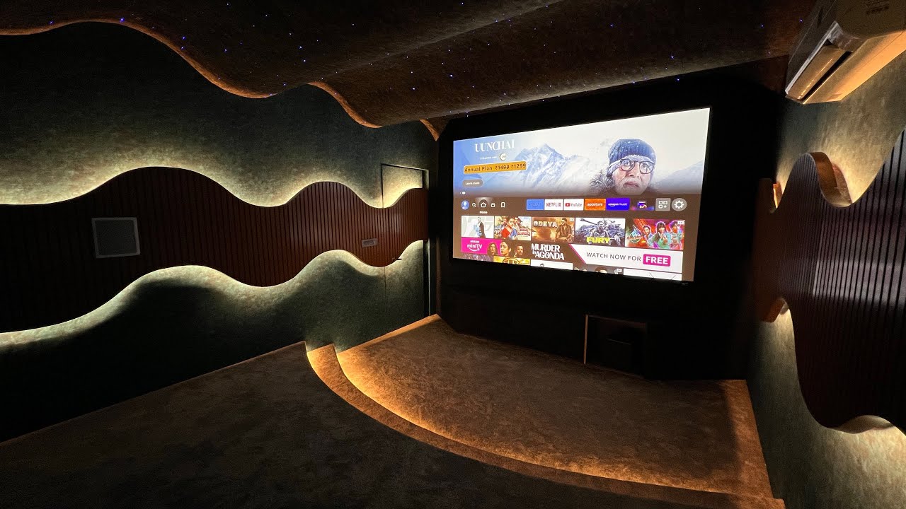 Cute Home Theatre with 7.1.2 Dolby atom’s with wavy Night Sky Theme 😍😍 - YouTube