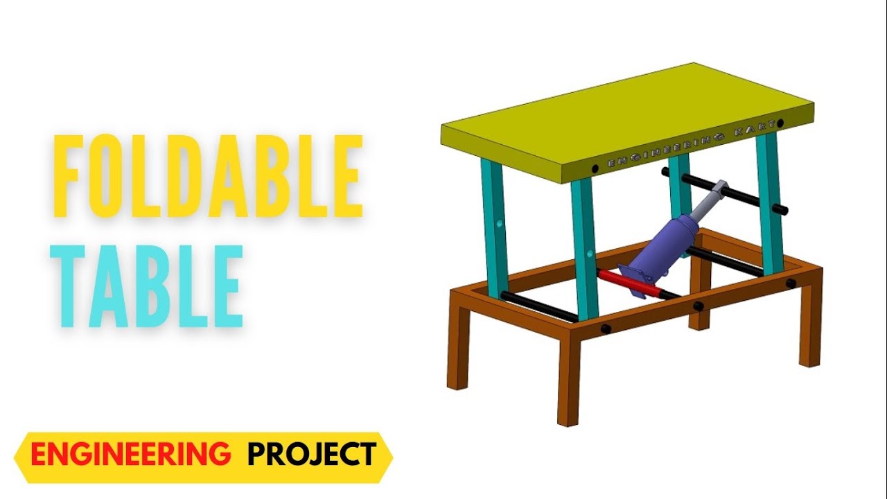 HYDRAULIC FOLDABLE TABLE| FOLDABLE MECHANISM | MINI PROJECT| MECHANICAL ...