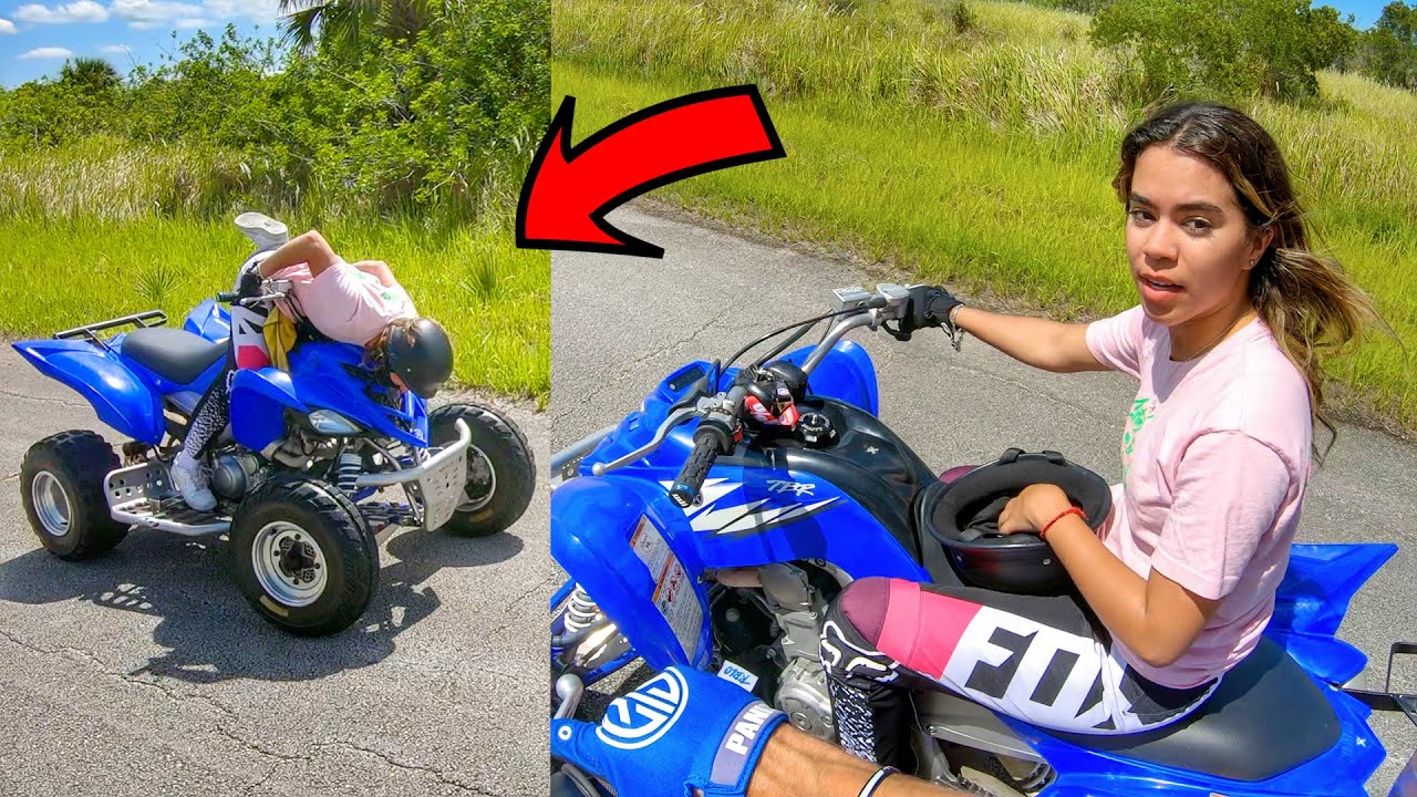 SHE ALMOST FLIPPED THEN QUAD BREAKS DOWN! - YouTube