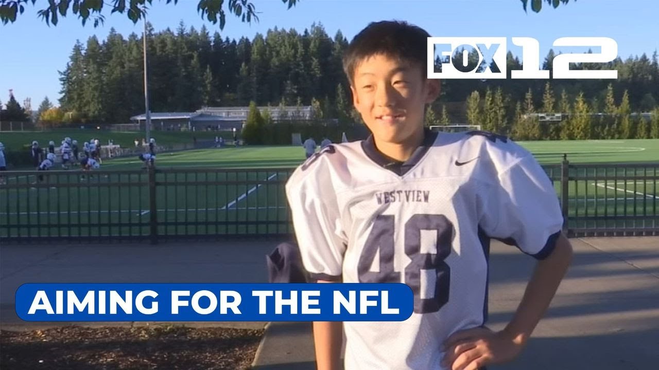 Young Japanese football player aims for the NFL - YouTube