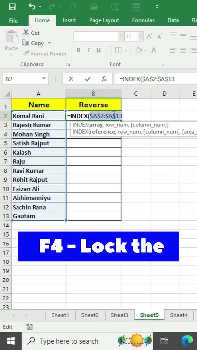Excel Trick 2024 || How to Reverse Text in Excel #shorts #youtubeshorts #excelshorts #exceltech ...