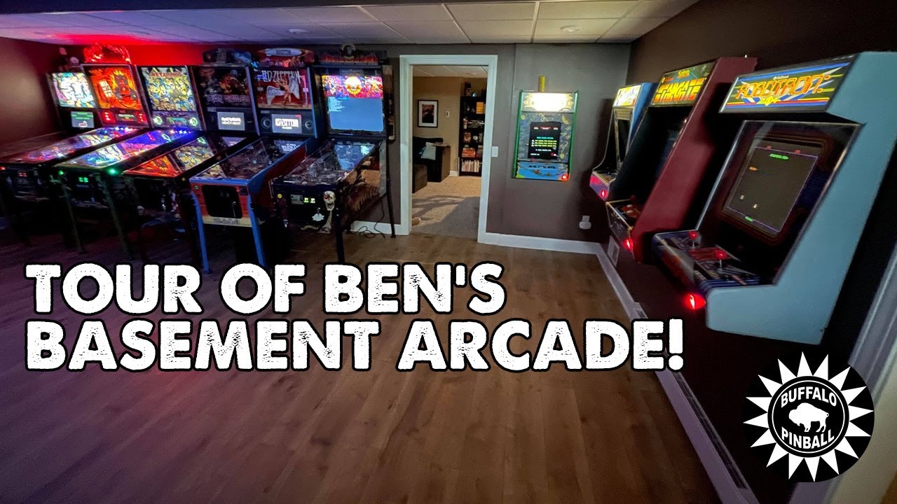 Home Arcade Tour: Ben's Pinball and Retro Basement - YouTube