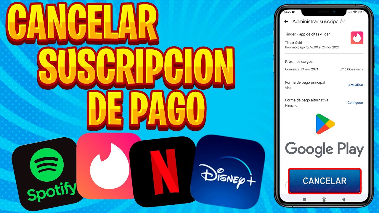 CÓMO CANCELAR UNA SUSCRIPCIÓN DE PAGO EN GOOGLE PLAY 📲 - YouTube