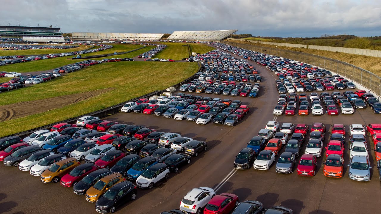 Thousands of used vehicles are stored at the former Rockingham raceway ...