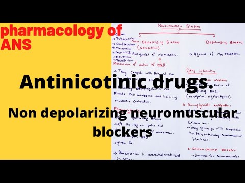 Non depolarizing neuromuscular blockers/Antinicotinic drugs/ANS ...