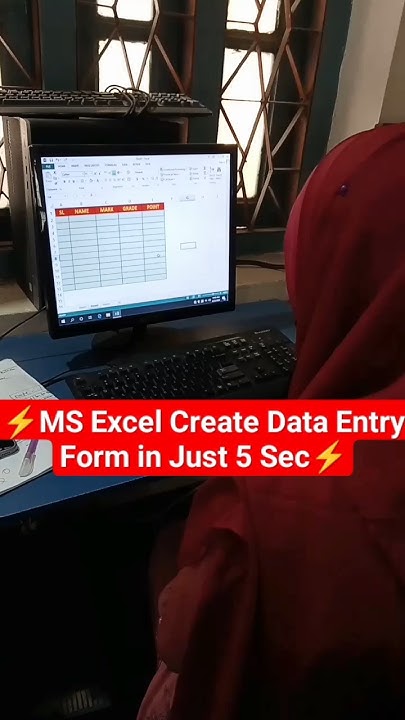Ms Excel Create Data Entry Form In Just 5 Sec Excel Shortvideo Viral Computer Youtube
