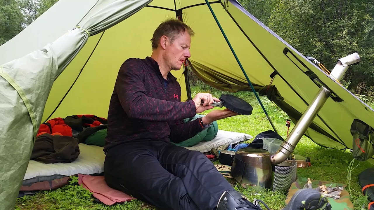 Ultralight wood-burning stove in summer. - YouTube