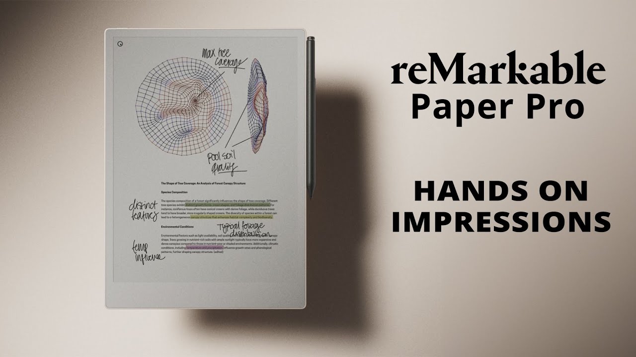 All-New reMarkable Paper Pro E-Ink Tablet - First Hands On and Early ...