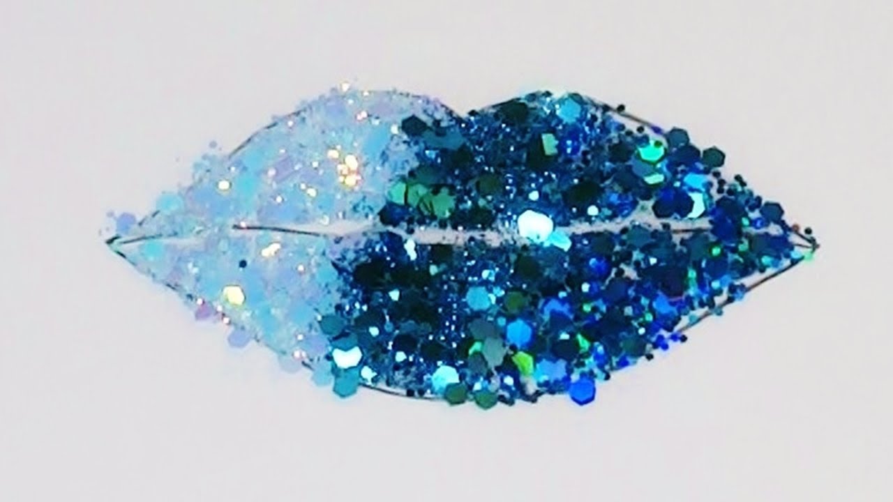 DIY | How to draw Glitter Lips | Satisfying Sparkling Art Painting ...