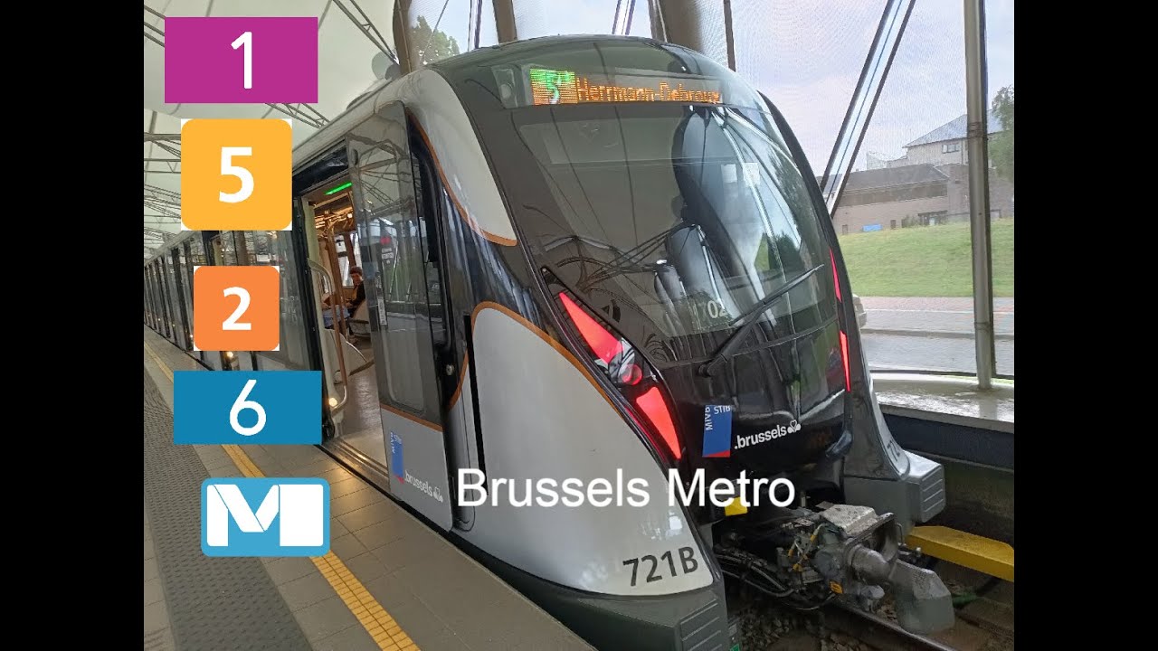 Brussels Metro Stockel direction to Heyzel Line 1 and 6 - YouTube