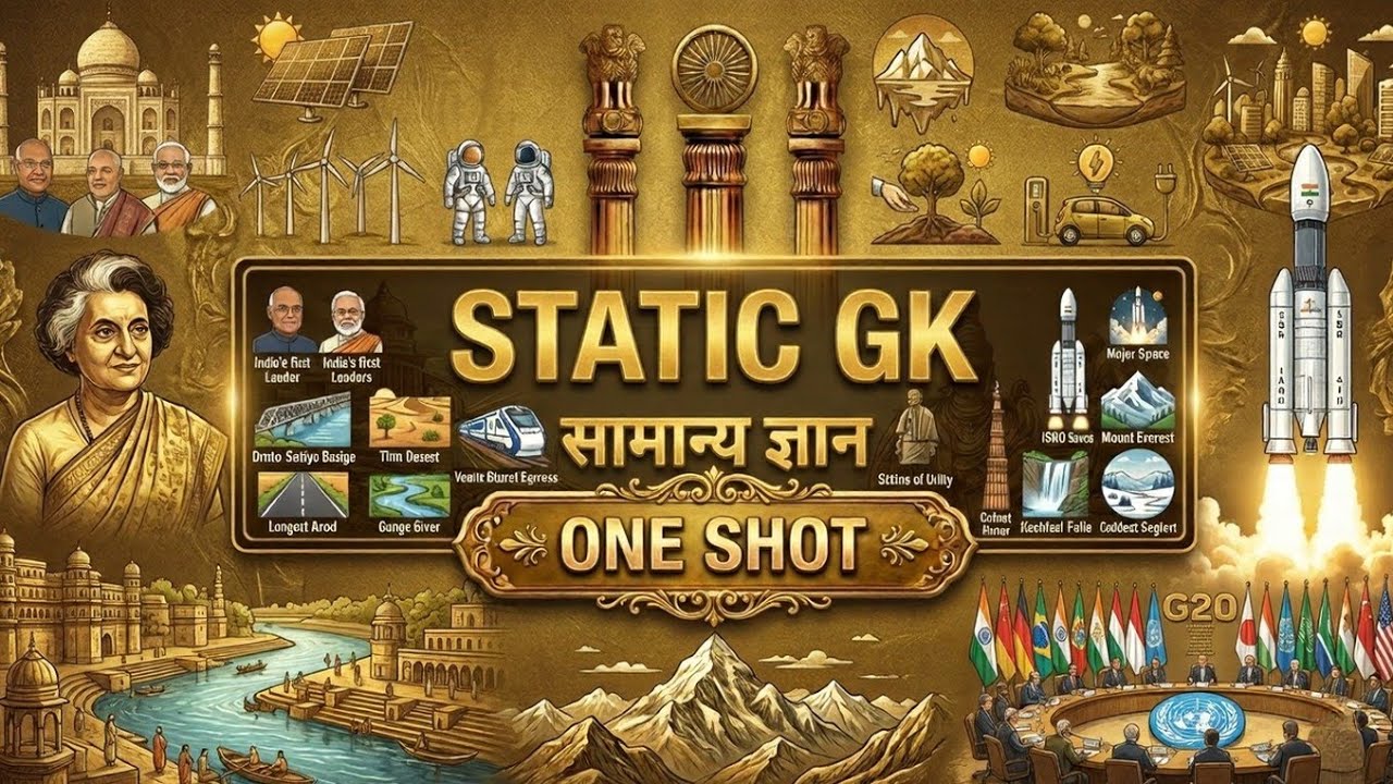 संपूर्ण स्टैटिक GK | One Shot Static GK | Complete Static GK Revision ...