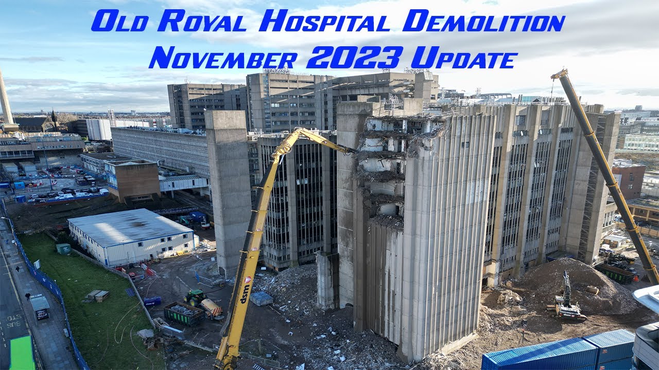 Old Royal Hospital Demolition November 2023 - YouTube
