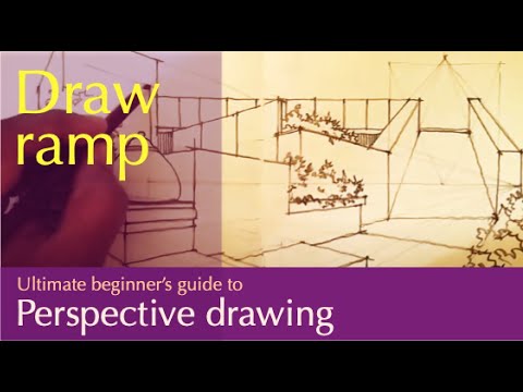 Perspective Drawing : Draw A garden 43: ramps and steps in multi point ...