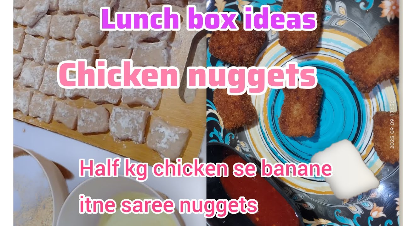 Chicken Nuggets| Make and freeze lunch box ideas| quick and easy recipe ...