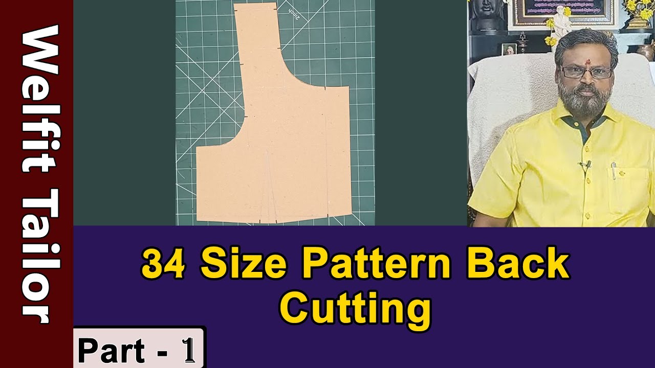 34 Size Pattern Back Cutting | Part -1 | Detailly Explain in Tamil ...