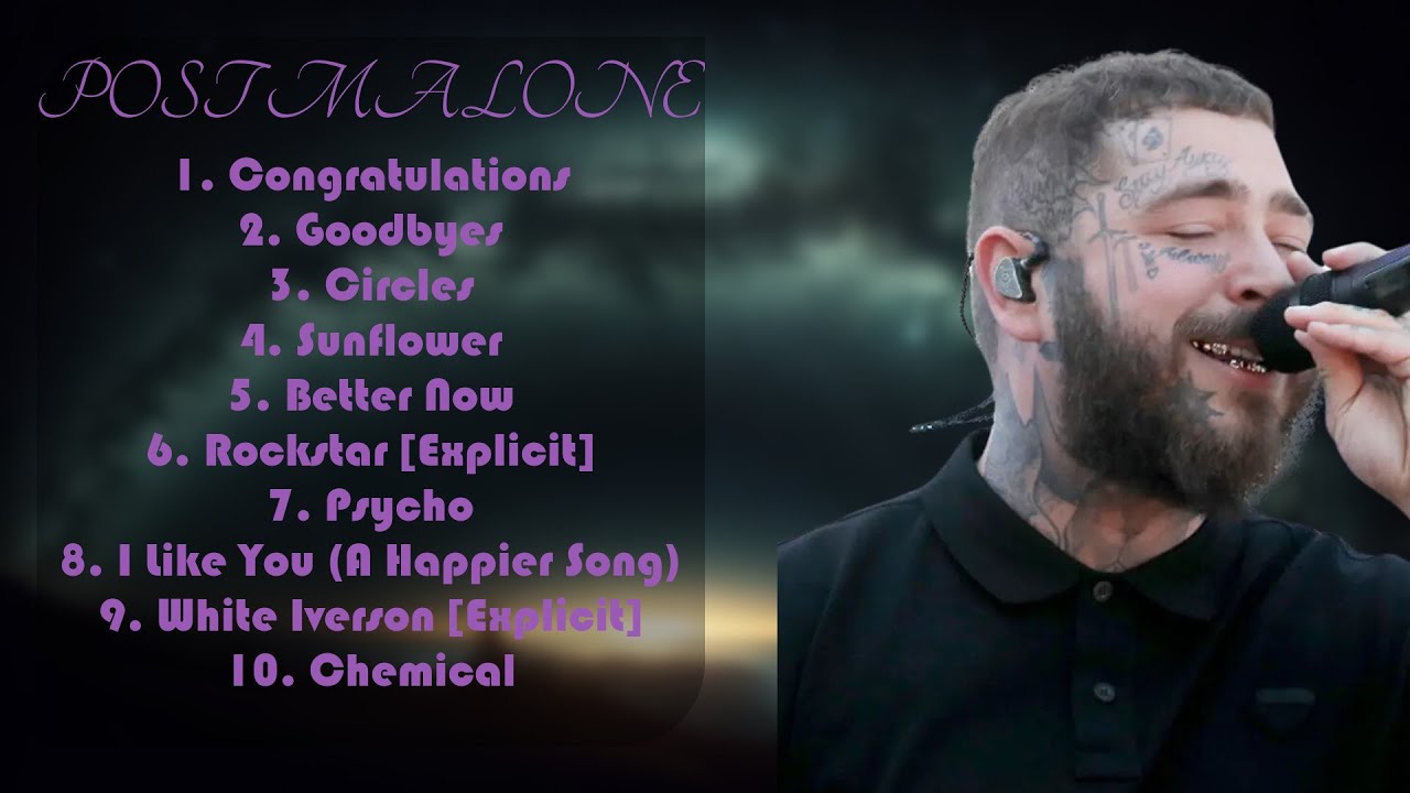 Post Malone ~ Greatest Hits 2024 Collection ~ Top 10 Hits Playlist Of ...