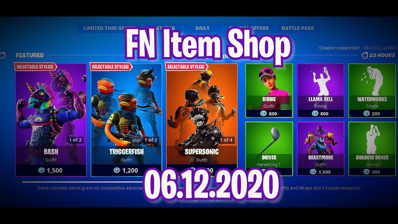 FN Item Shop 06.12.2020.. SEASON 3 COUNTDOWN IN 4 DAYS.. - YouTube