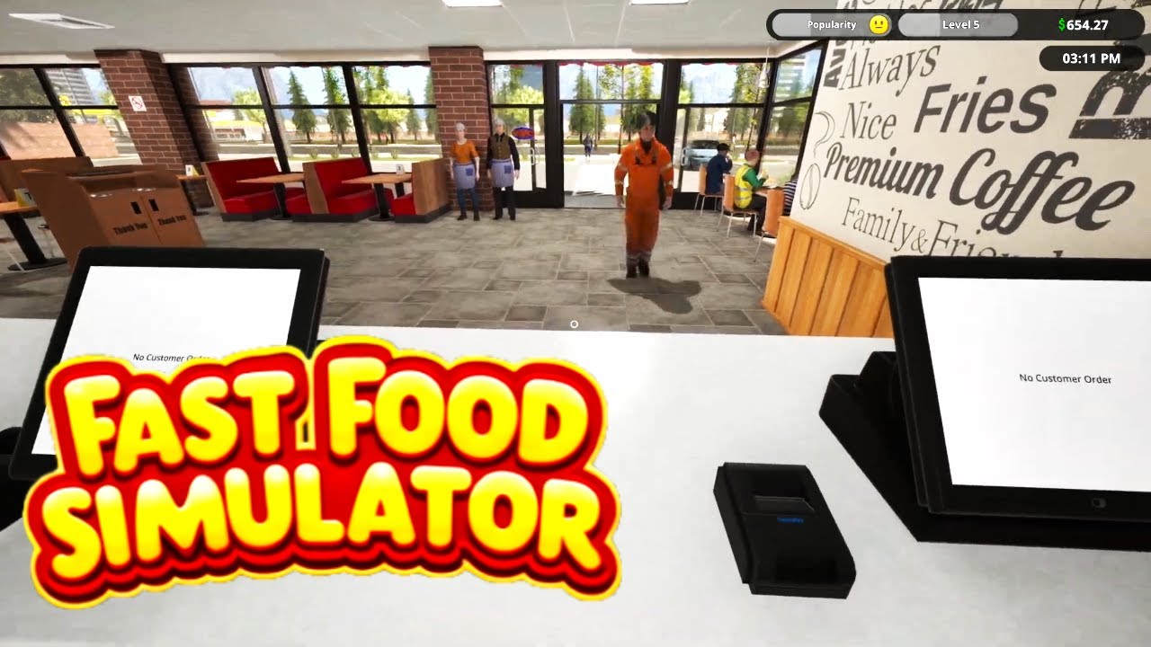 Fast Food Simulator Almost Drive Through Solo Time! Day 3 - YouTube