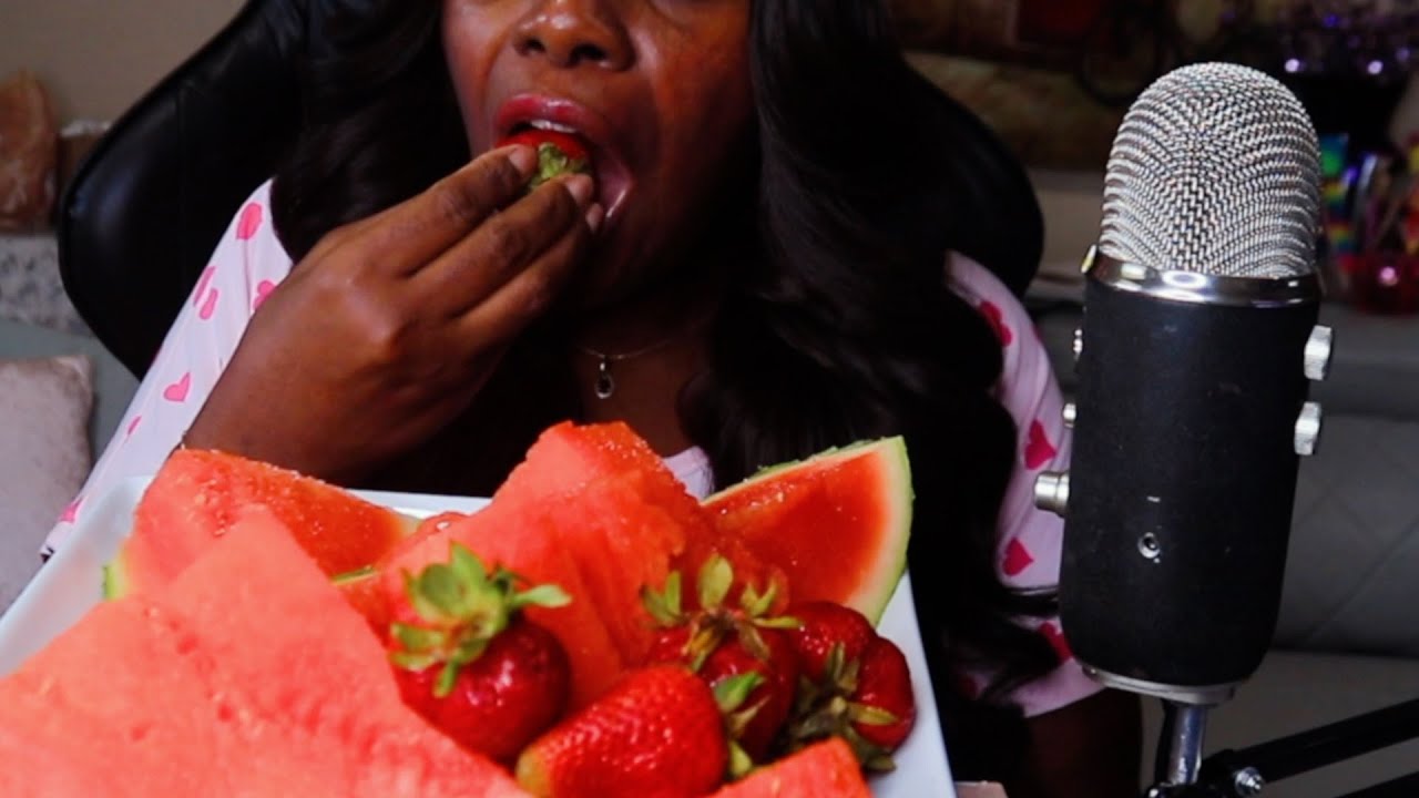 Great Day For🍓Juicy Strawberries And Sweet Watermelon 🍉ASMR Eating ...