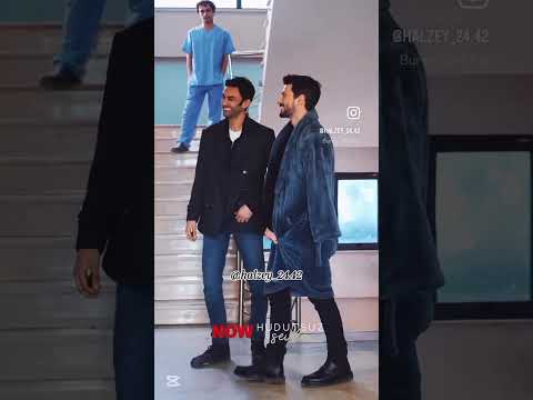 Deniz & MiRaY kamera arkası 🤍🎬✨🤏🏻🤩 #hudutsuzsevda #denizcanaktas #miraydaner