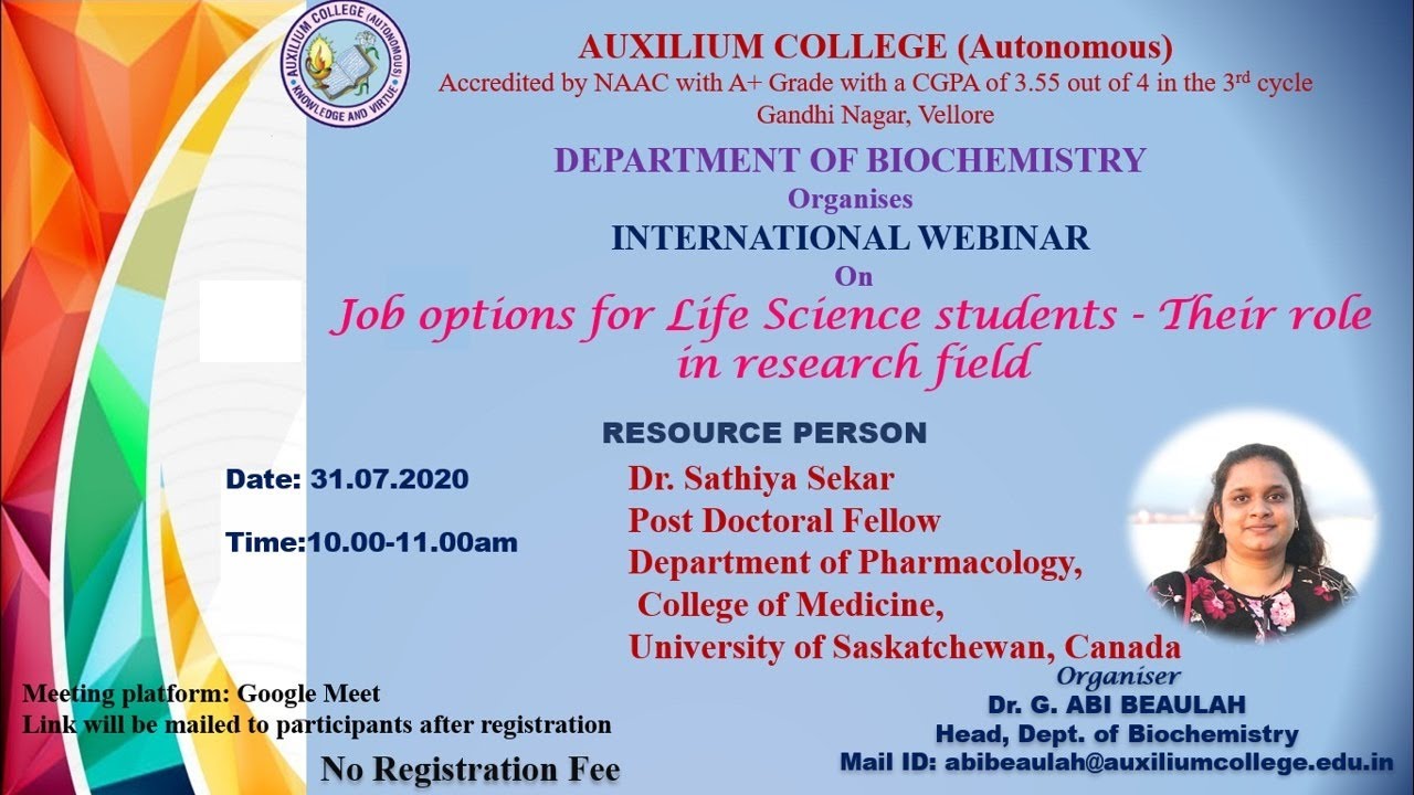 JOB OPTIONS FOR LIFE SCIENCE STUDENTS - THEIR ROLE IN RESEARCH FIELD ...